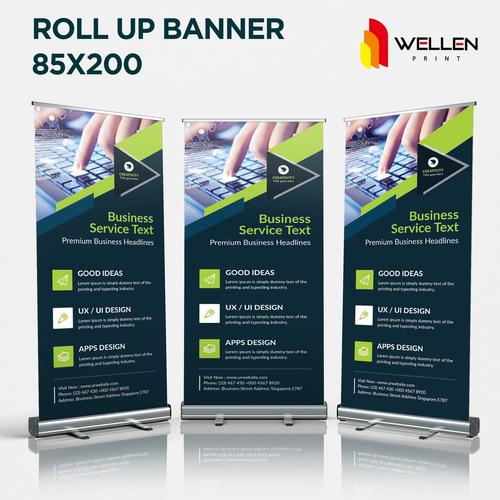 Jual Cetak / Print Roll Up Banner 85 x 200 cm Stainless Albatros ...