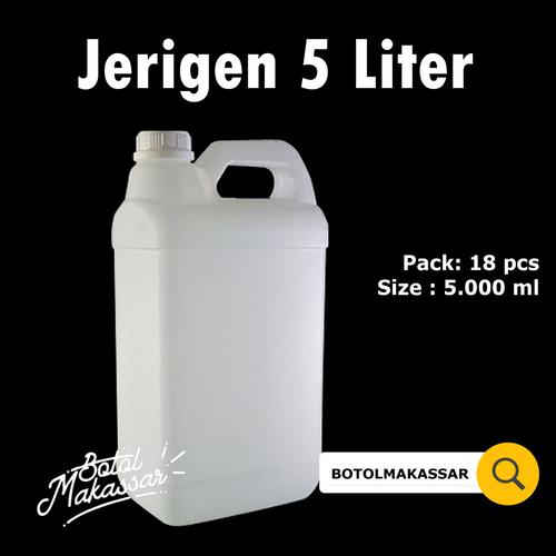 Jual Jerigen 5 liter Warna Natural (Set tutup dan Sumpelan) - Kota ...