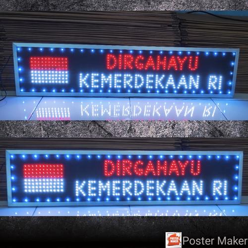 Promo tulisan lampu led outdoor DIRGAHAYU KEMERDEKAAN RI 100X25 - Kab ...