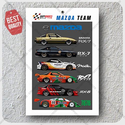 Jual Hiasan dinding Mobil Balap Klasik Poster Otomotif Wall decor ...