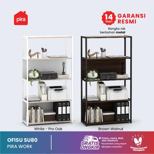 Promo PIRA WORK - OFISU SU80 Rak Buku Besi / Rak Susun Besi - White ...