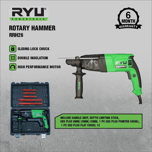 Promo RYU Mesin Bor Bobok Beton Rotary Hammer RRH26 Cicil 0% 3x - Kab. Serang - RYU Official ...