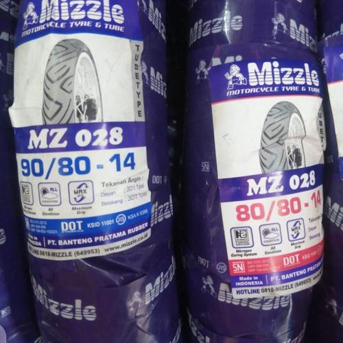 Jual SEPASANG BAN MIZZLE MZ028 90/80 DAN 80/80 RING 14 TUBETYPE - Kab ...