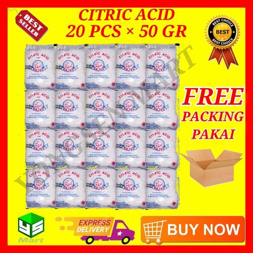 Promo pembersih pakaian / citric acid cap gajah sachet 20 pcs - asam ...