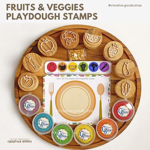 Jual CG Dough stamps Fruits and Veggies kit / playdough tema sayur dan ...