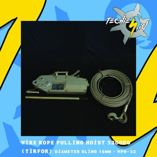 Jual Wire Rope Pulling Hoist 3200kg (Tirfor) Diameter Sling 16mm WPH-32 ...