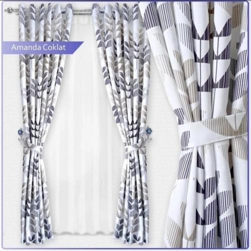Jual gorden tebal korden jendela horden minimalis - Abu-abu, L100cm ...