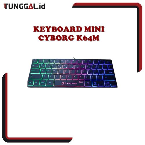 Jual Cyborg K64M Atom Mini Gaming Keyboard 64 Keys Membrane 60% 60 ...