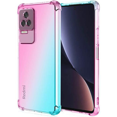 Promo Shock Gradient Case Xiaomi Poco F4 - Rainbow Clear Soft Cover Fit ...