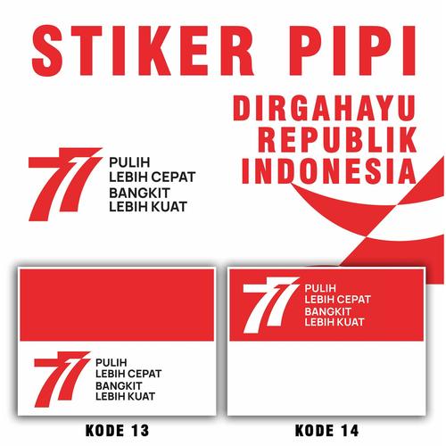 Jual Sticker Pipi Merah Putih / Tempelan Pipi Bendera HUT RI - KODE 02 ...