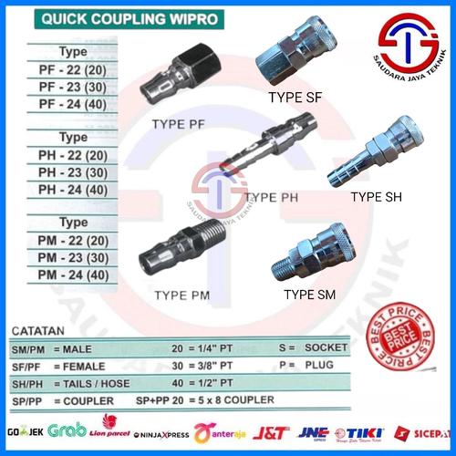 Jual WIPRO Quick Coupler Coupling Sambungan Selang Angin SH SM SF PH PM ...
