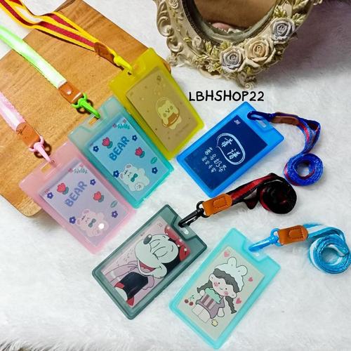 Jual ID Card Transparant / ID Card Tali 2 warna / ID Card / Tanda ...