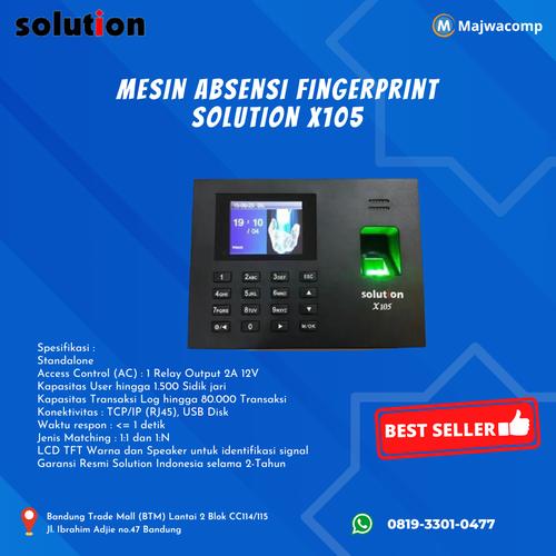 Jual SOLUTION X105 Support LAN (RJ45) Mesin Absensi Fingerprint - Kota ...