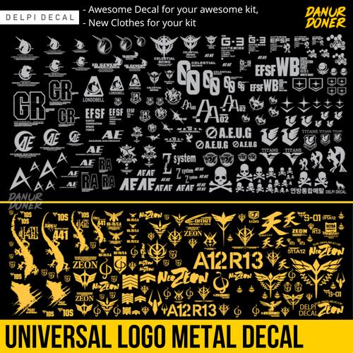 Jual UNIVERSAL METAL STICKER LOGO DECAL GUNDAM FEDERATION/ZEON by Delpi ...
