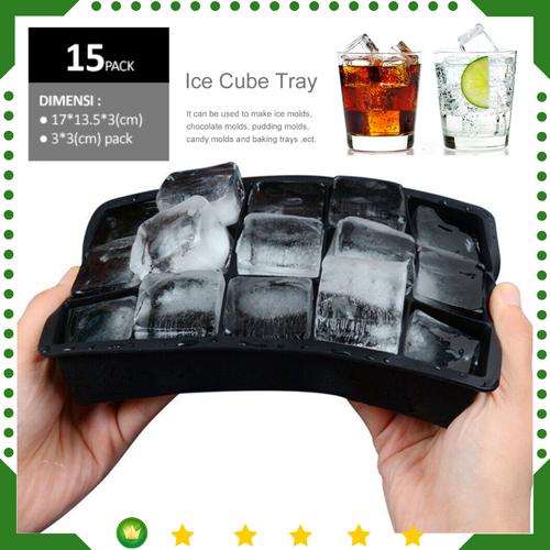 Jual Cetakan Es Batu Silicone Karet Silikon Anti Pecah Ice Tray Tempat ...