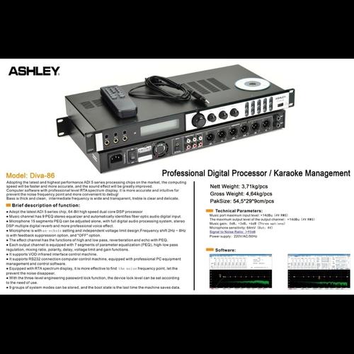 Jual DIGITAL PROCESSOR ASHLEY DIVA86/DIVA 86 KARAOKE MANAGEMENT ...