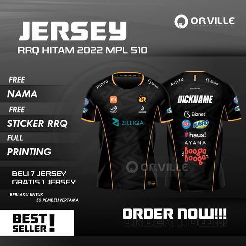 Jual JERSEY RRQ HITAM & PUTIH TERBARU 2022/2023 MPL S10 FREE NICKNAME ...