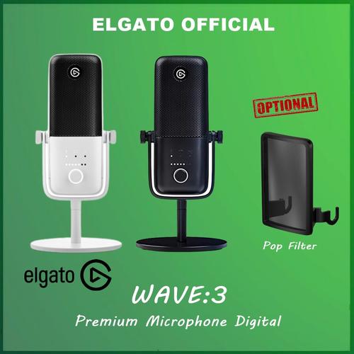 Promo Elgato Wave:3 Mic Wave 3 Premium Microphone Digital Wave3 - Mic Only, White Cicil 0% 3x ...