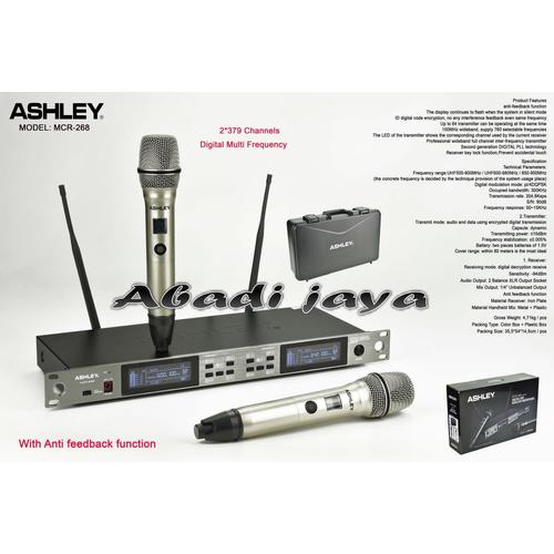 Jual mic wireless ashley mcr 268 ashley mcr268 free koper handheld ...