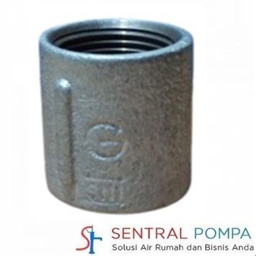 Jual Soket Galvanis 2” Sok / Sock / Socket Sambungan Drat Lurus Besi 2 ...