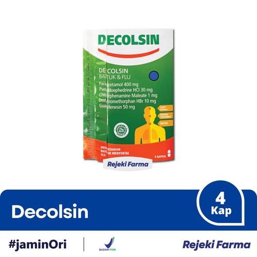 Jual Decolsin 1 Per Strip isi 4 Kapsul - Capsules Meredakan Batuk dan ...