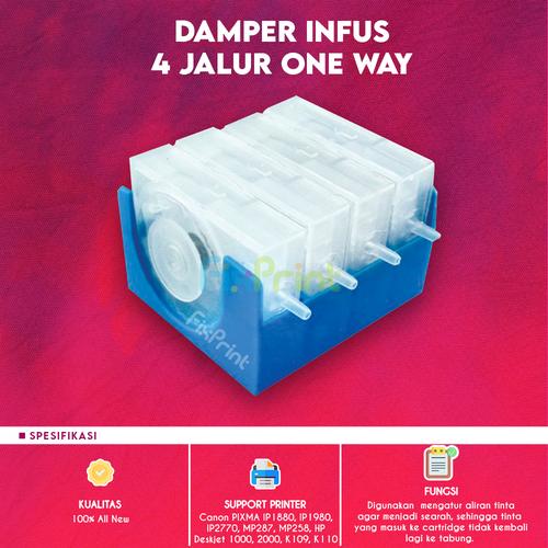 Jual Dumper Infus 4 Warna Damper Tabung Tinta Modif Printer HP Canon ...