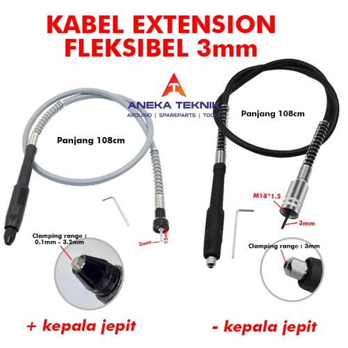 Jual KABEL EXTENSION FLEXIBLE 3mm Mini Grinder Drill Grinding AC 220V ...