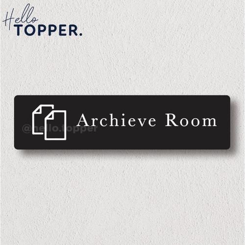 Jual Akrilik Sign Board Label Signage UV Print - Archieve Room - Putih ...