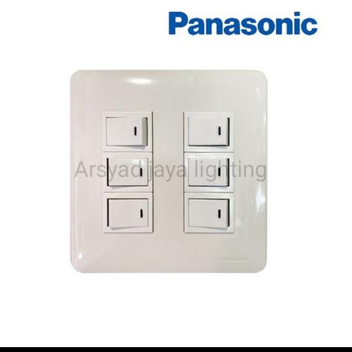 Jual Grid switch saklar 6 gang panasonic full color - Non inbodus ...