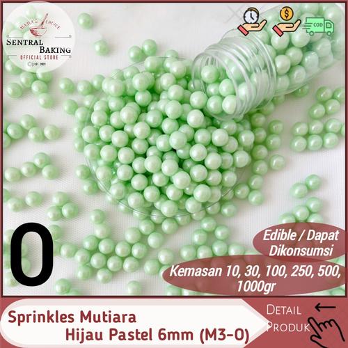 Jual SPR-185 Sprinkle Mutiara Hijau Pastel 6mm (M3-O) Springkel ...