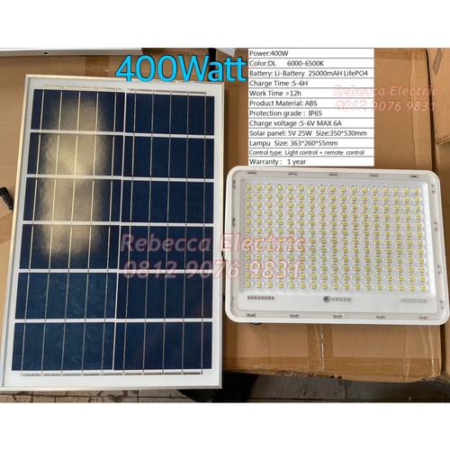 Jual LAMPU SOROT LED SOLAR CELL 60W 100W 200W 300W 400 WATT TENAGA ...