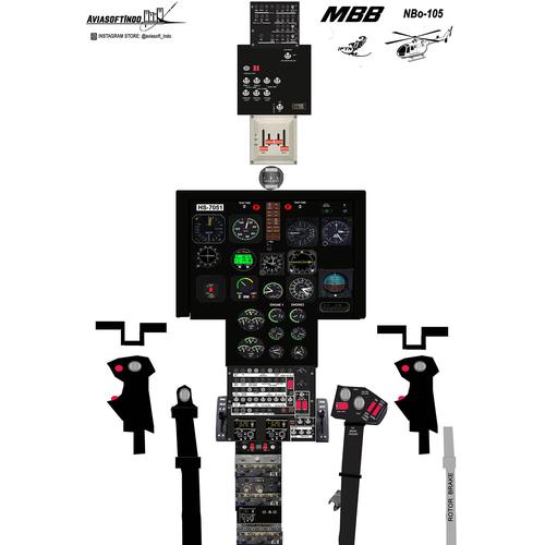Jual Cockpit Poster Helikopter NBO-105/Bo-105 Bolcow / Bolko - Scale 50 ...