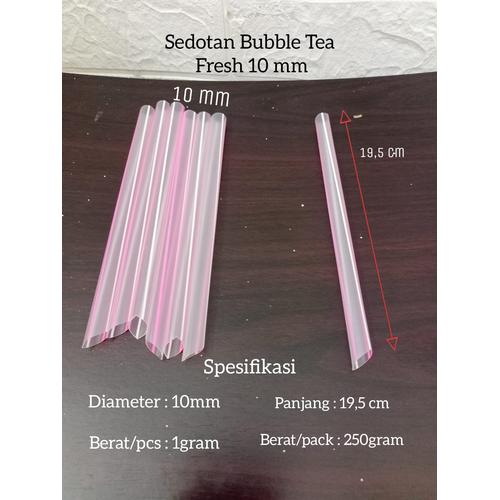 Jual Sedotan Plastik Bubble Tea & Juice ukuran 6mm & 10mm - 6mm x 18cm - Kota Bandung ...