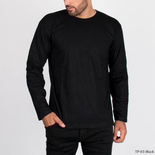 Jual Baju kaos polos pria / polosan cowok warna hitam tangan lengan ...