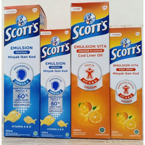 Jual SCOTTS EMULSION RASA JERUK DAN RASA ORIGINAL MINYAK IKAN - VITAMIN ...