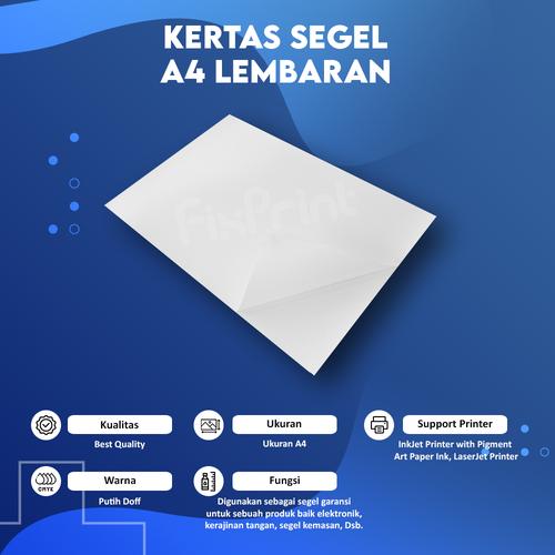 Jual Kertas A4 Pecah Segel Telur Polos Bahan Mentah Segel Sticker ...