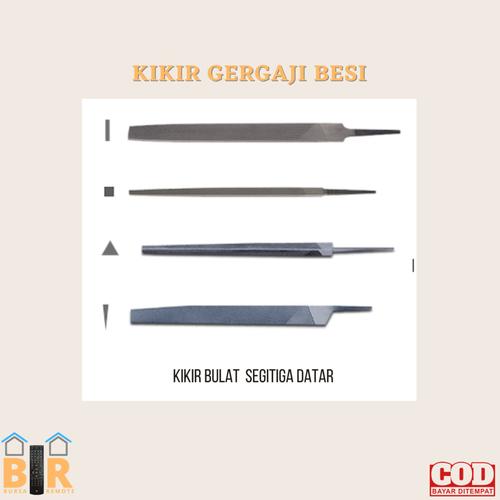 Jual KIKIR GERGAJI BESI MODEL DATAR BULAT SEGITIGA UKURAN 6 8 DAN 10 ...
