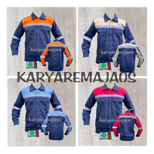 Jual Wearpack Kombinasi 2 warna lengan panjang Baju bengkel premium ...