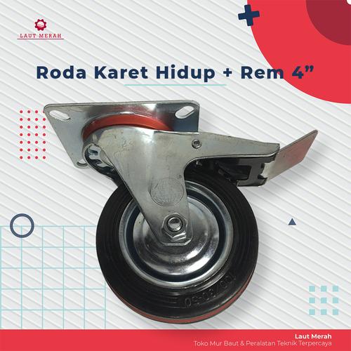 Jual Roda Caster 4 Inchi 4 in Karet Rem Hidup - Kota Semarang ...