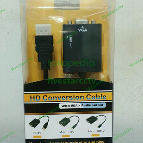 Jual KONVERTER & KONEKTOR HDMI TO VGA BUAT DR DVR KE TV MONITOR ...