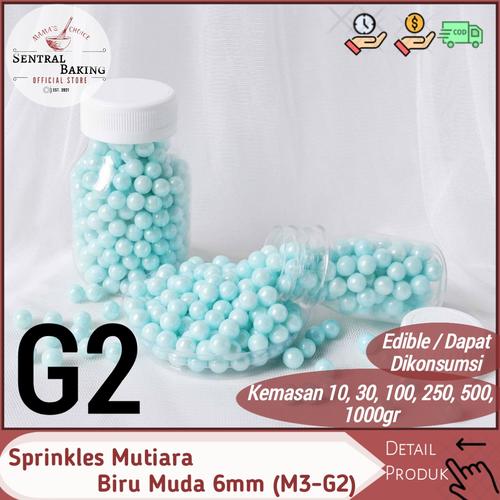 Jual SPR-172 Sprinkle Mutiara Biru Muda 6mm (M3-G2) Springkle Sprinkel ...
