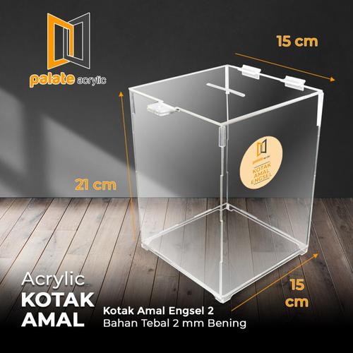 Jual akrilik kotak amal / acrylic / akrilik box / kotak saran uk ...