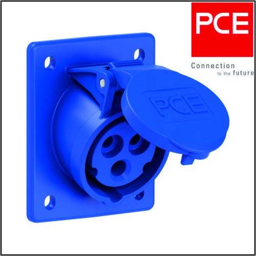 Jual PCE Flanged Slope Socket / Soket Industri (16A) (3 PIN) (IP54) - 413-6 - Kab. Tangerang ...