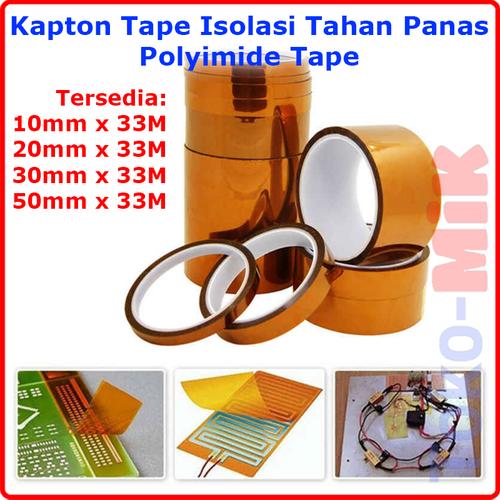 Jual Isolasi Tahan Panas Kapton Tape Lakban Isolatip Insulasi Selotip ...