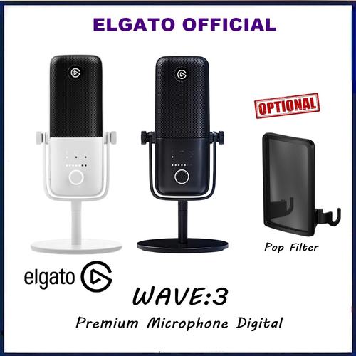 Jual Elgato Wave:3 Mic Wave 3 Premium Microphone Digital Wave3 - Mic Only, White - Jakarta Barat ...