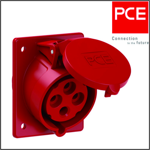Jual PCE Flanged Slope Socket / Soket Industri (32A) (4 PIN) (IP44) - 424-6 - Kab. Tangerang ...