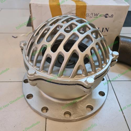 Jual Foot valve stainless flange jis 10k 8" inch DN200 / Foot Klep ...