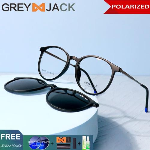 Promo Grey Jack Kacamata Clip On Polarized AntiUV 2in1 Tr90 Bisa Minus ...