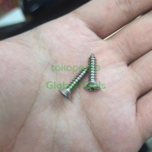 Jual Tapping FH skrup stainless FAB 8x1/2 m4x12 sekrup s8 pendek sus304 ...