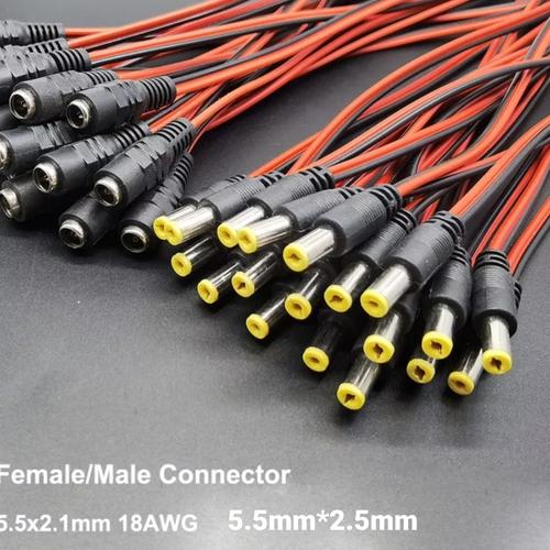 Jual Jack DC 60 cm power kabel 5.5mm * 2.1mm - 2.5mm male female ...
